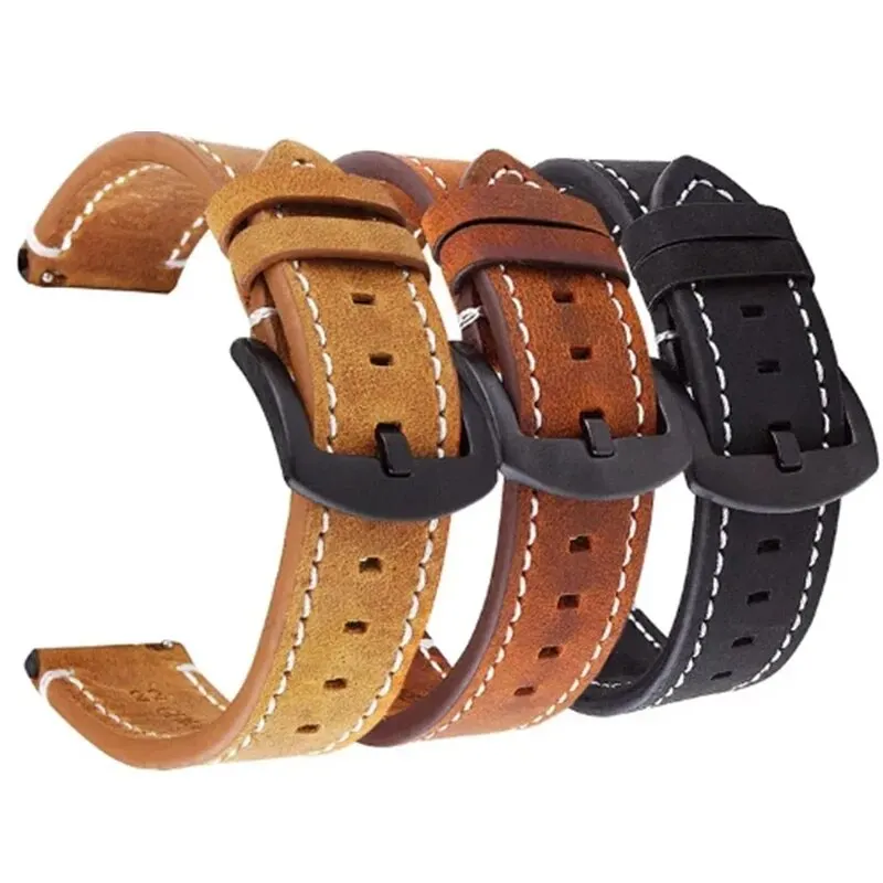 Correa-de-reloj-Universal-de-20mm-y-22mm-correa-de-reloj-de-cuero-de ...