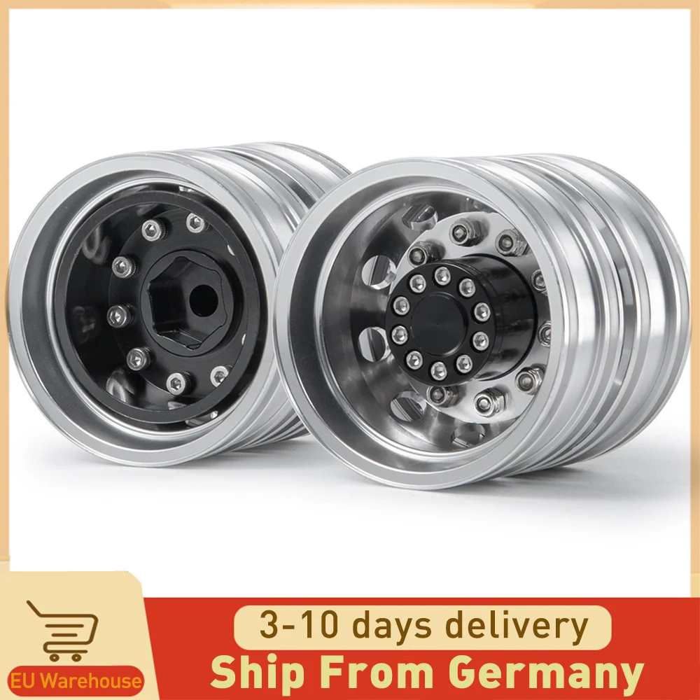Aluminum Wheels Tamiya Rc Truck | Rim Aluminum Truck Tamiya 1/14 - Rear ...