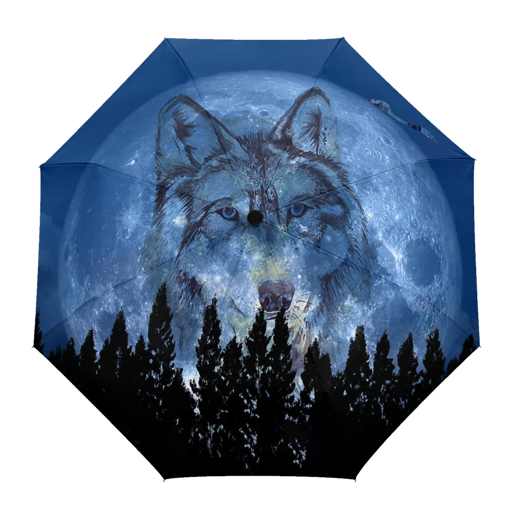 Animal-Wolf-Night-Moon-Forest-Silhouette-Custom-Non-Automatic-Umbrellas-for-Women-Male-Windproof ...