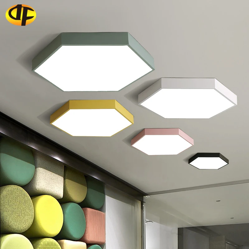 ModernLEDceiling light bedroom ceiling light polygon living room ...