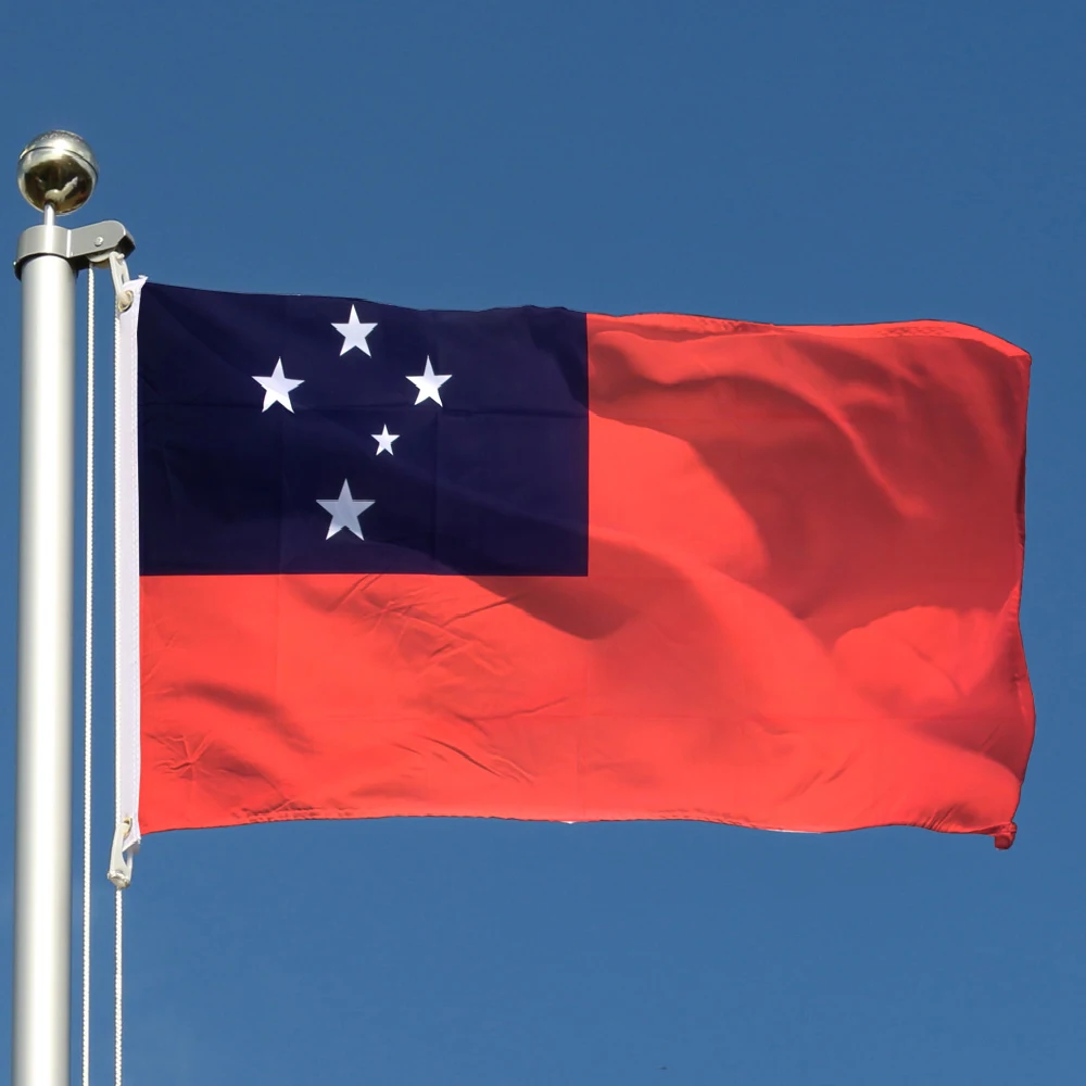 Samoa Flag 90x150cm polyester WS WSM SAMOA National Flag For Decoration ...