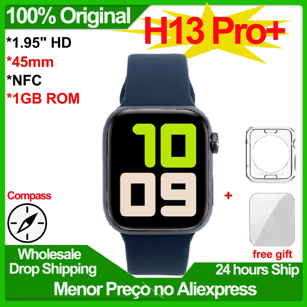 New-H13-PRO-Smart-Watch-Men-1GB-ROM-45mm-1-95-NFC-Compass-173-Sport ...