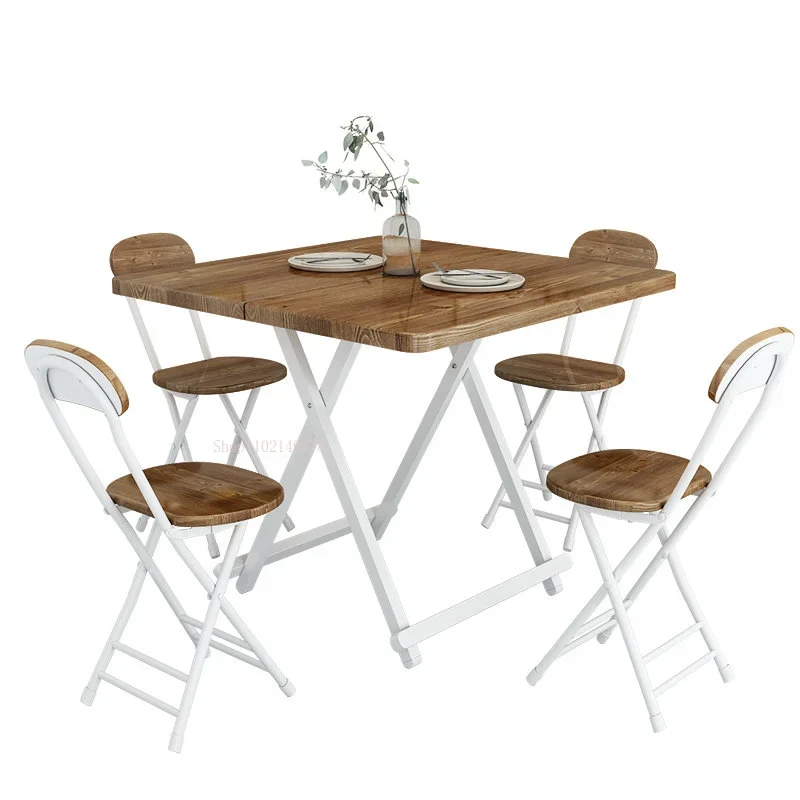 Folding-Table-Dining-Picnic-Table-Living-Room-Square-Portable-Table ...