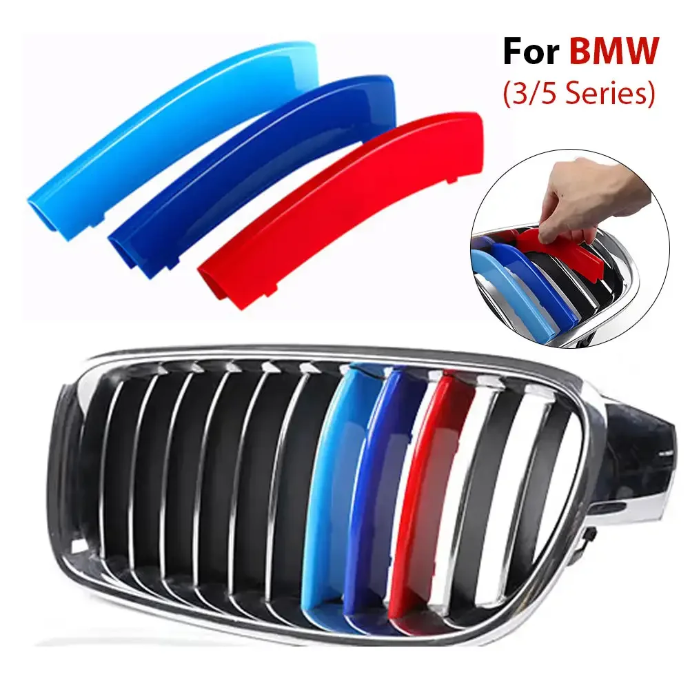 3pcs-Set-M-Power-Car-Racing-Front-Grille-Trim-Strips-For-BMW-E46-E90 ...