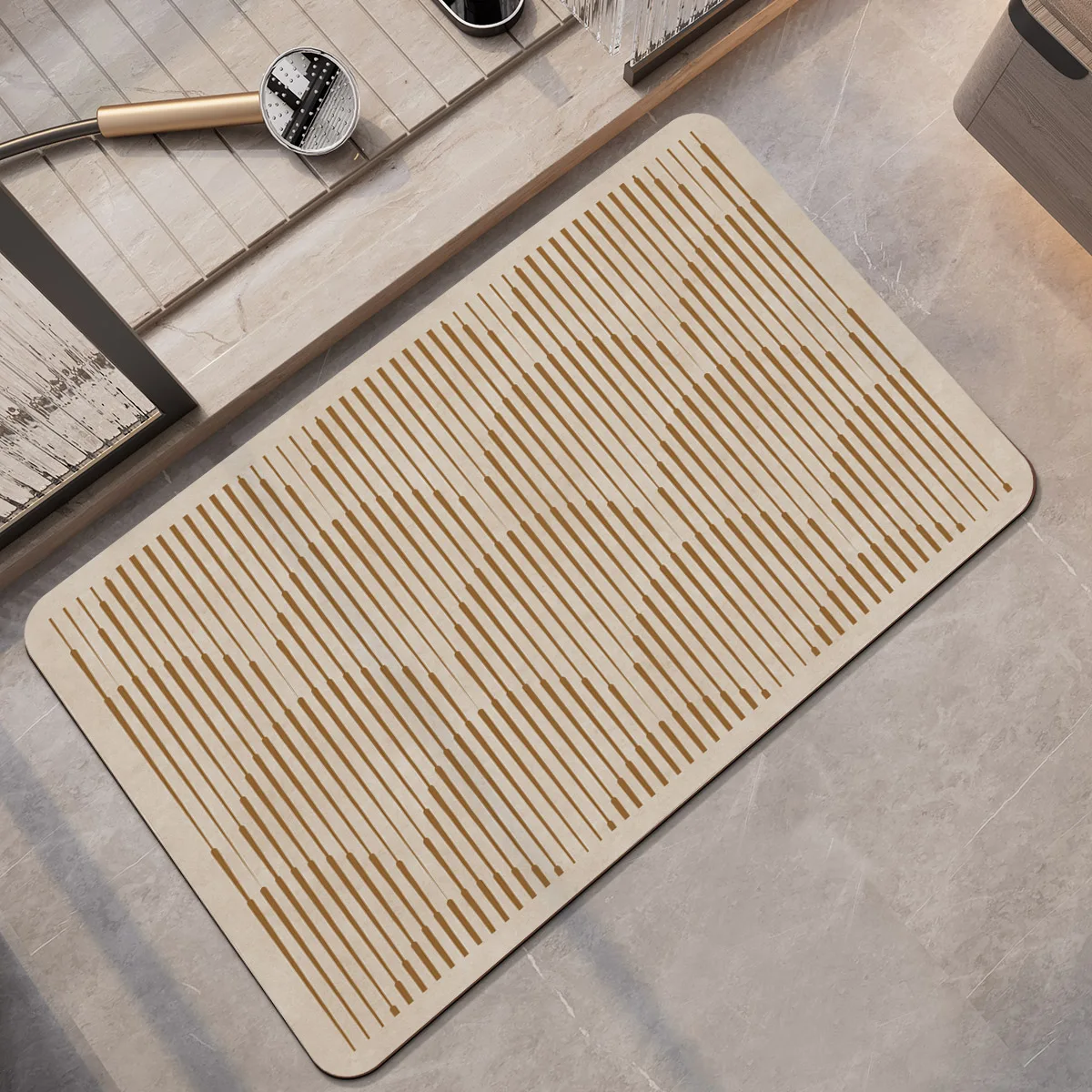 Diatomite Bathroom Foot Mat Absorbent Non-slip Bath Carpet Floor Mats ...