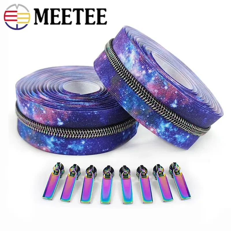 2-4-5M-5-Nylon-Zippers-Tape-Zipper-Slider-Puller-Backpack-Pocket-Decor ...
