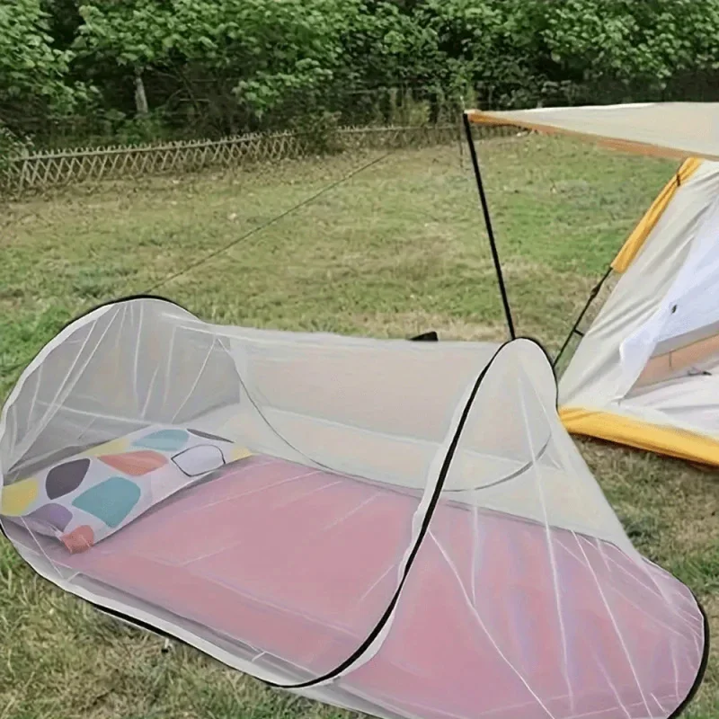 Portable Pop-Up Mosquito Net For Bed Camping Travel | Instant Setup ...