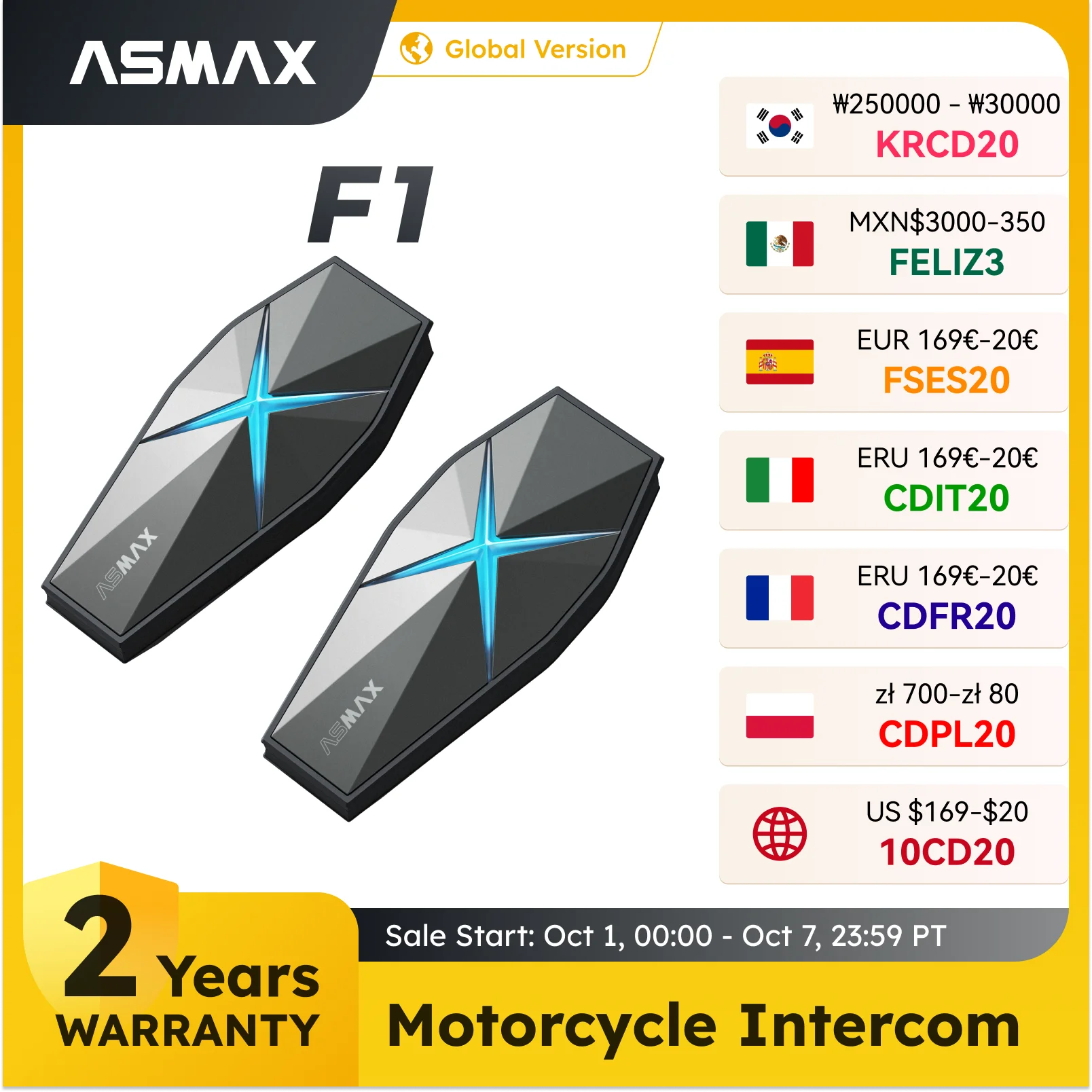 ASMAX-F1-Motorcycle-Intercom-Helmet-Bluetooth-Headset-10-Riders-1800m ...