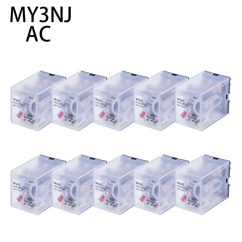 10PCS-Micro-Mini-Relay-HH53P-MY3NJ-MY3-11-Pin-AC12V-AC24V-AC110V-AC220V ...