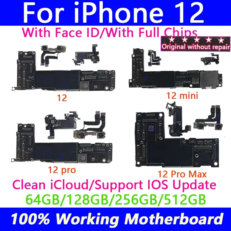 Free-Shipping-For-iPhone-12-12Pro-12Pro-Max-Motherboard-Face-ID ...
