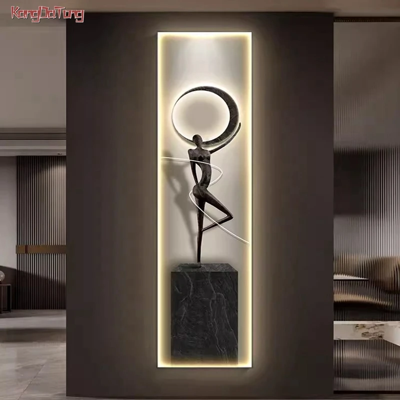 Modern-Abstract-Figure-Luminous-Interior-Painting-Led-Wall-Lamp-For ...