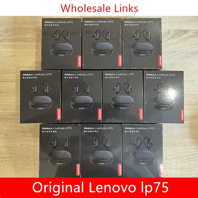 Lenovo LP75 5PCS 10PCS Bluetooth Earphones Sports Wireless Headphones Waterproof HiFi Stereo ...