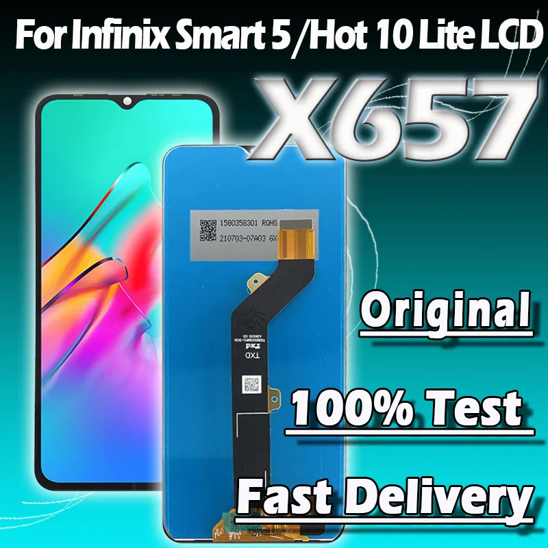 Original For Infinix Smart 5/ Hot 10 Lite X657 X657C X657B LCD Display ...