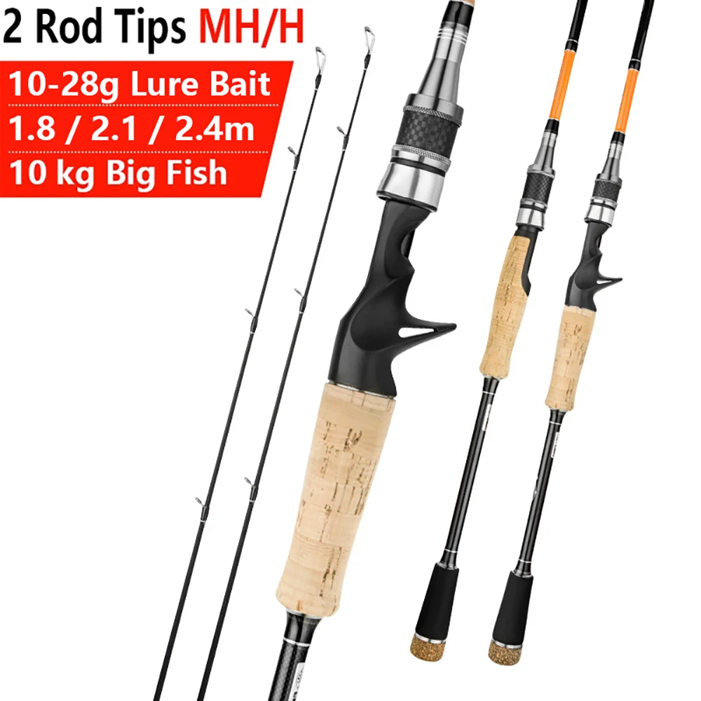 2-Pieces-Fishing-Rod-Tips-M-MH-Spinning-Casting-Rod-Ultralight-Carbon ...