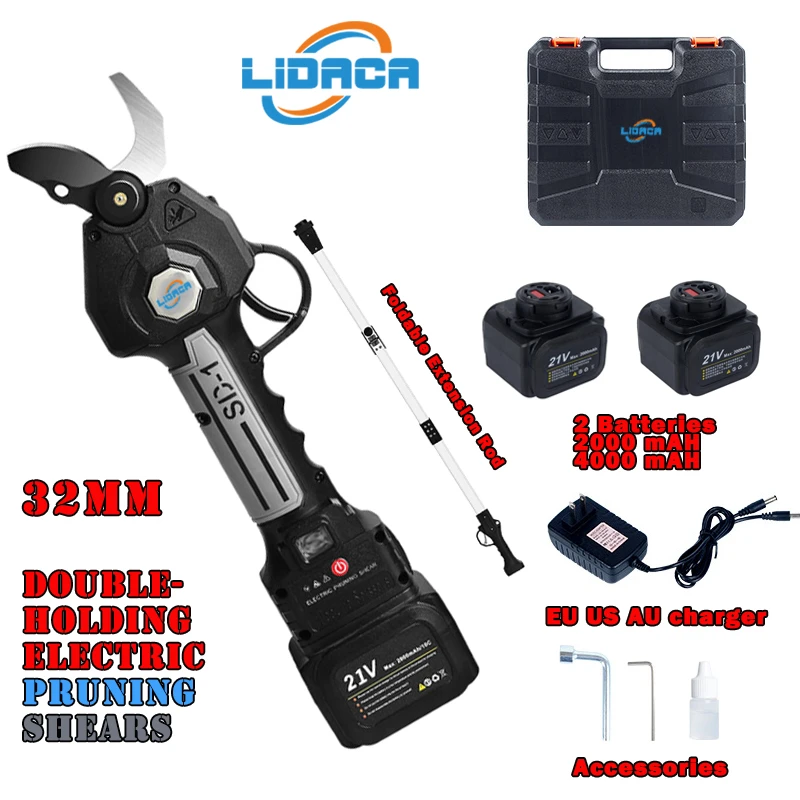 21V Cordless Dual action blade Progressive Pruning Shear Efficient ...