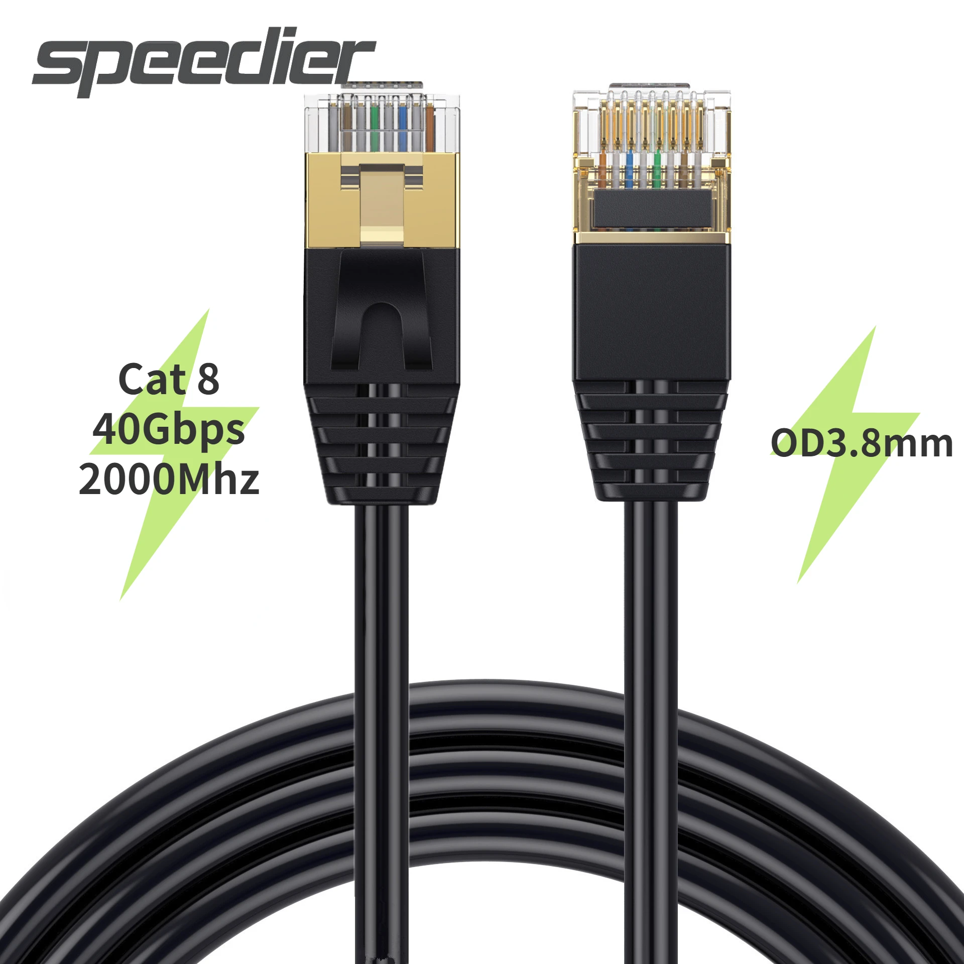 Fastest Cat8 Ethernet Cables 40gbps Rj45 Gigabit Network Cable High ...