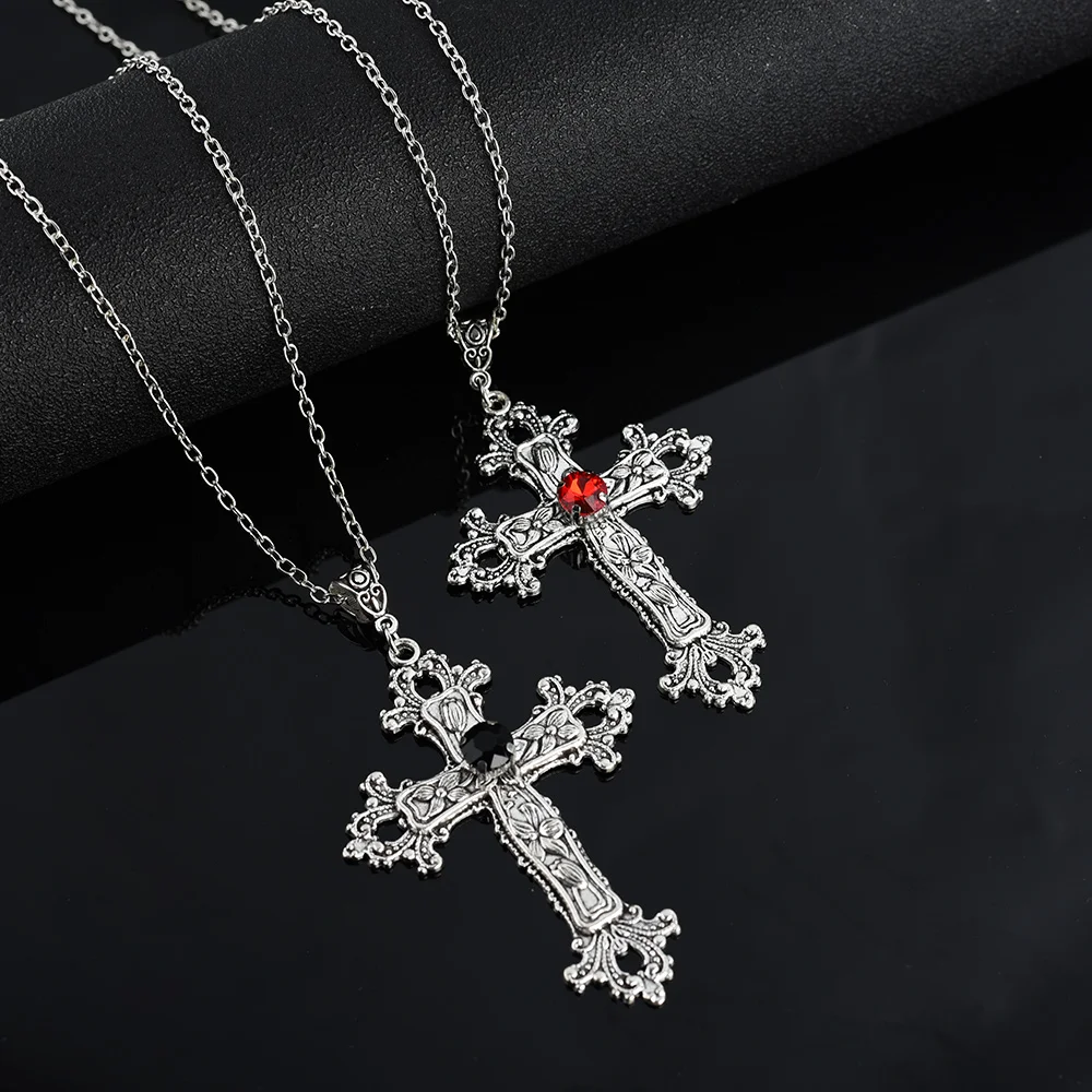Готическое ожерелье с крестом из нержавеющей стали | AliExpress