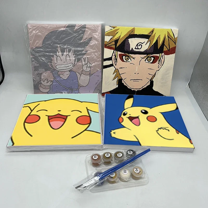 Pokemon-Pikachu-DIY-Painting-By-Numbers-Colorful-Animals-Oil-Painting ...