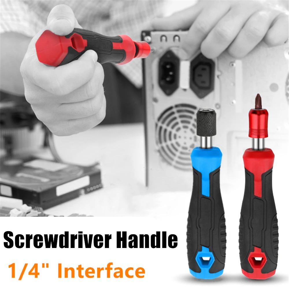 1-4-Hex-Screwdriver-Handle-Magnetic-Screw-Driver-Bits-Holder-Self ...