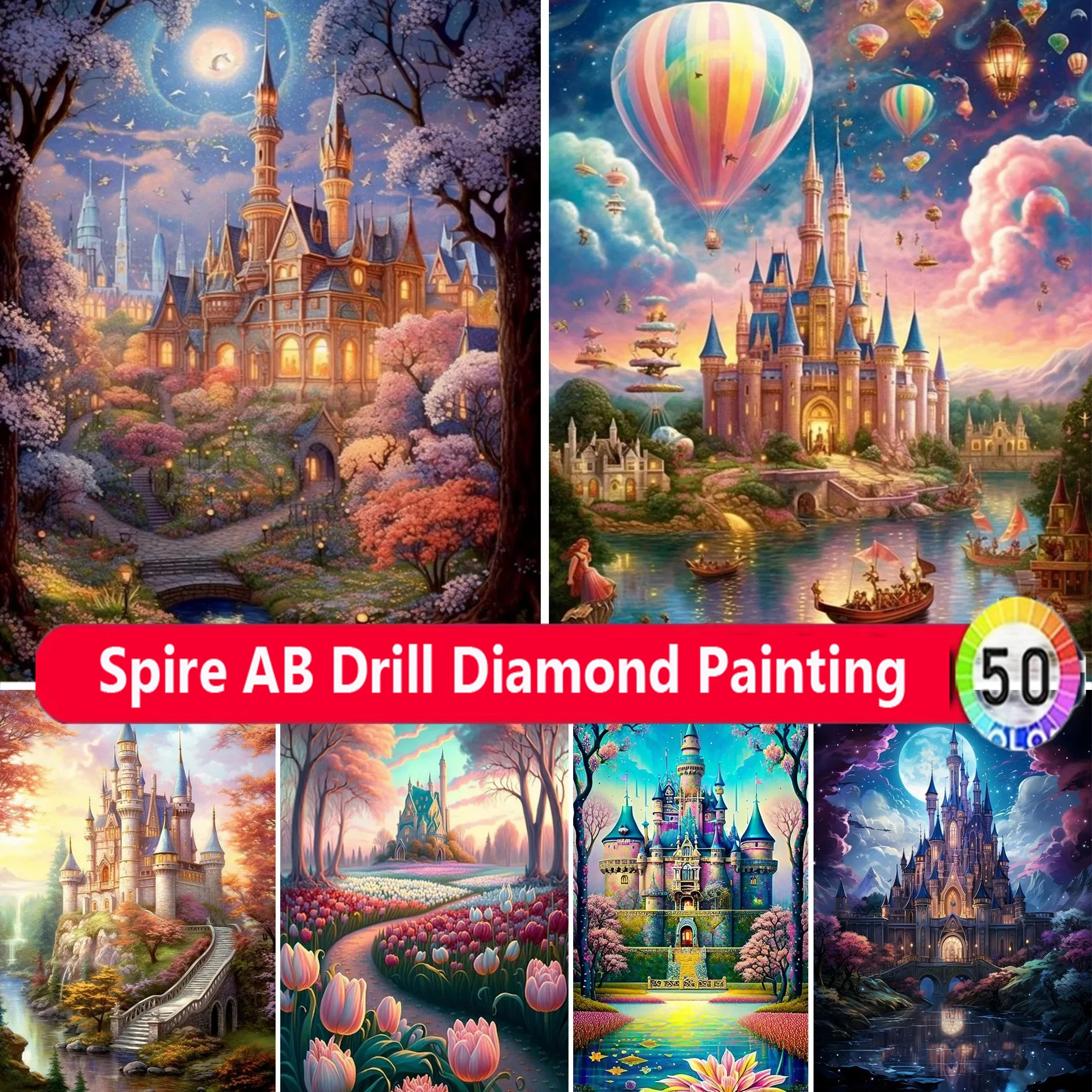 New-Disney-Castle-Diy-5d-AB-Diamond-Painting-Kits-Embroidery-Mosaic ...
