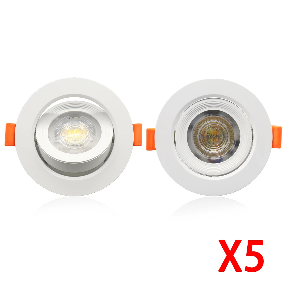 5pcs LED spotlights,eye protection down lights,7W embedded spotlight ...