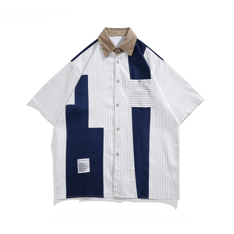 Men-s-Summer-Japanese-Short-sleeved-Patchwork-Shirts-Trendy-Street-Hong-Kong-Style-Casual-Loose ...