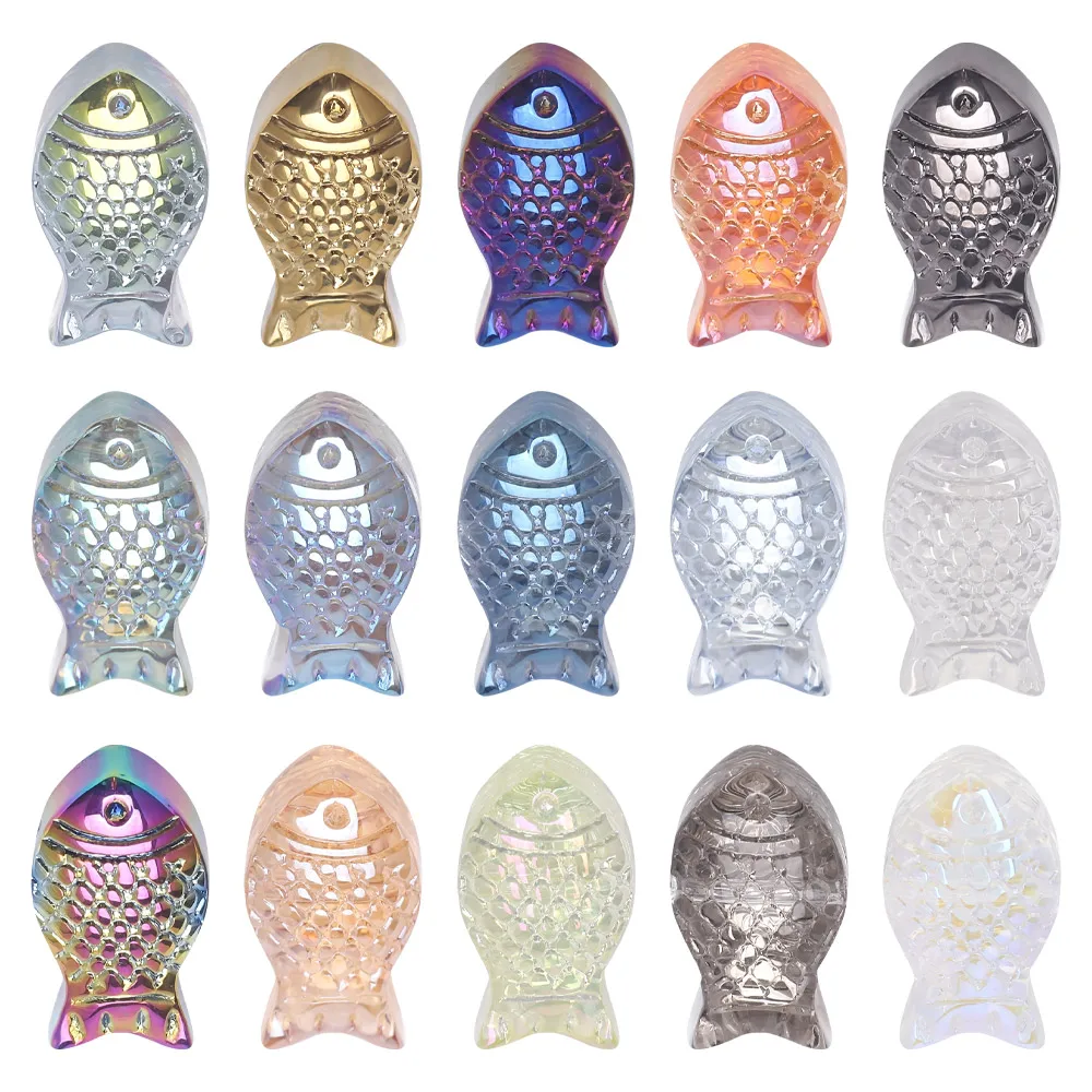 30Pcs-Austria-Handmade-Glass-Beads-Fish-8x15mm-DIY-Crystal-Faceted ...