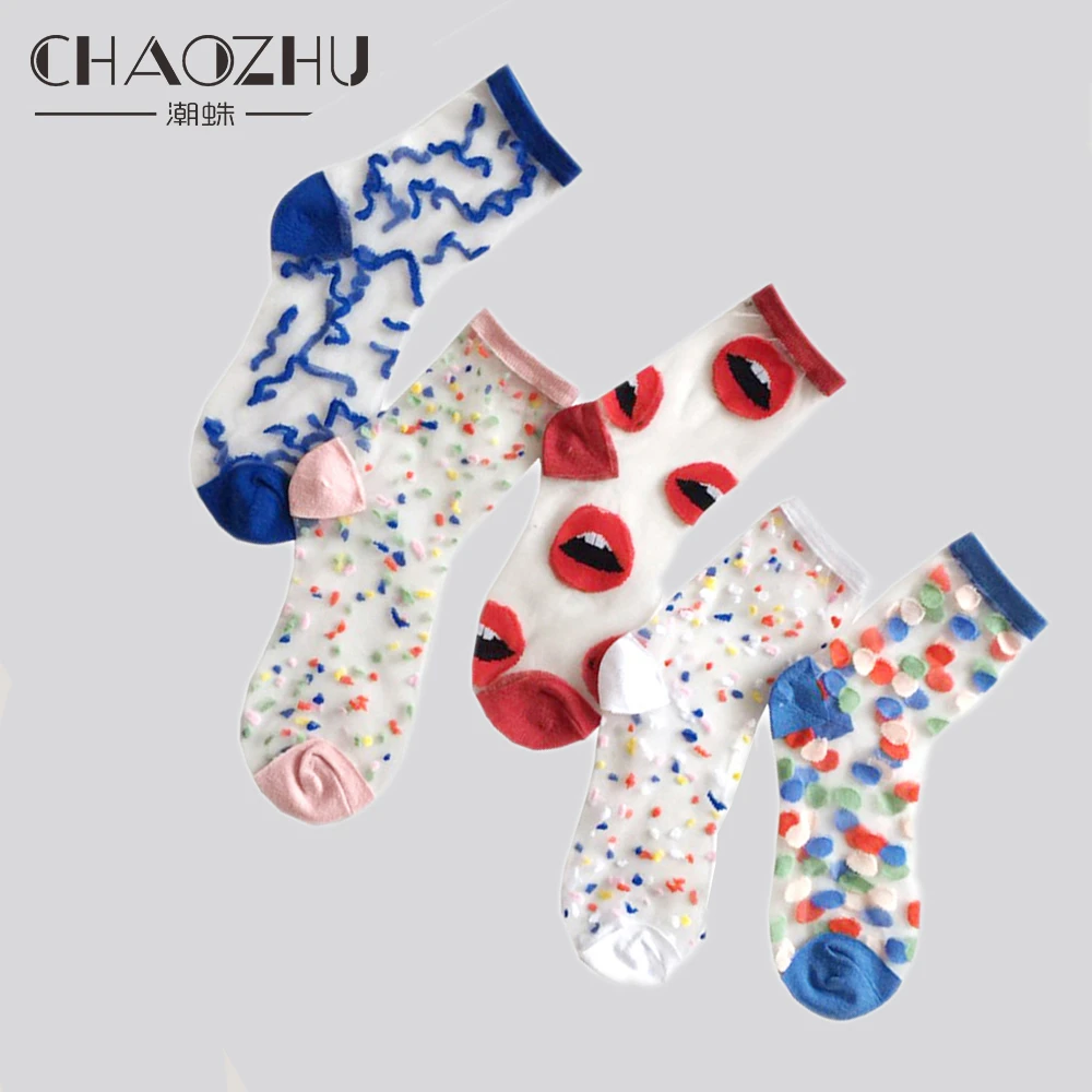 Chaozhu 5 Pairs Young Girl Funny Cute Fashion Colorful Candy Dot Red ...