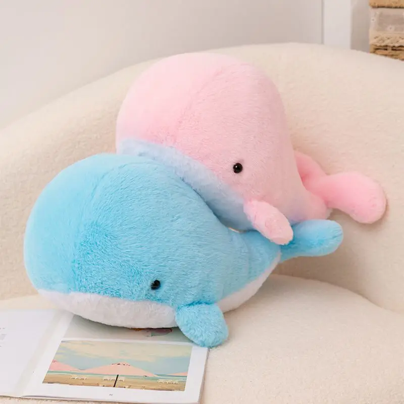 Plush Whale Soft Toy Stuffed Ultra Soft Elastic Plushie Aquatic Animals ...