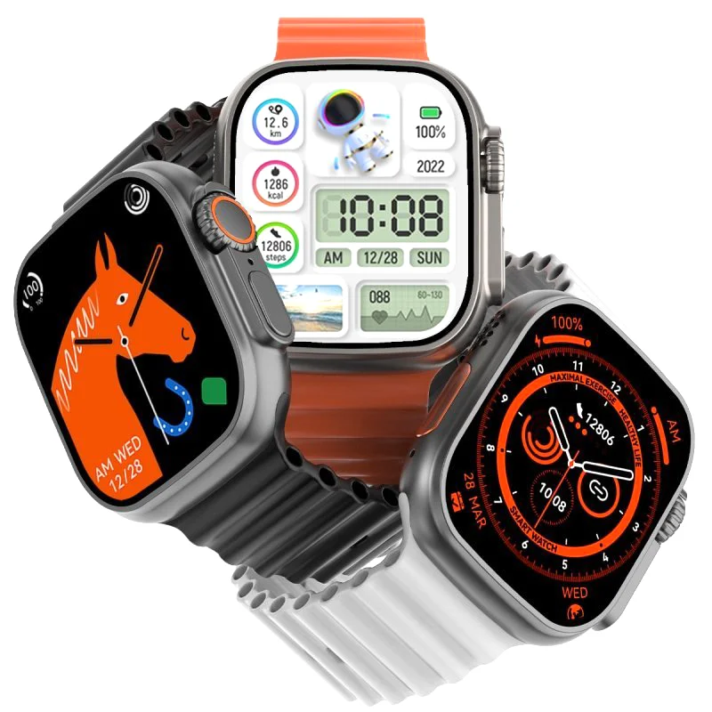 Novo relógio inteligente ultra 8 nfc gps track 49mm masculino feminino ...