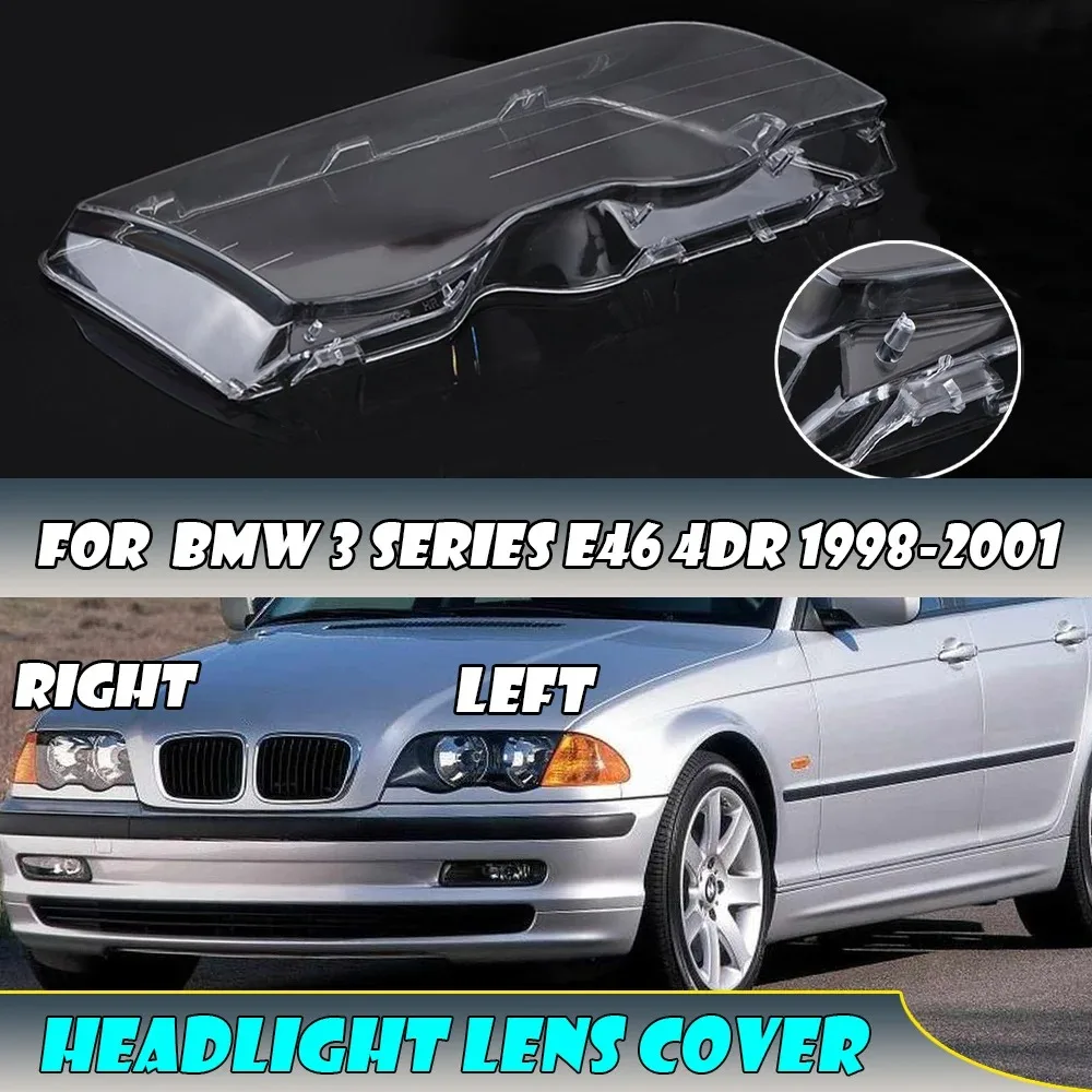 Car-Front-Headlight-Cover-Lampshade-Shell-Headlamp-Case-For-BMW-E46-3 ...
