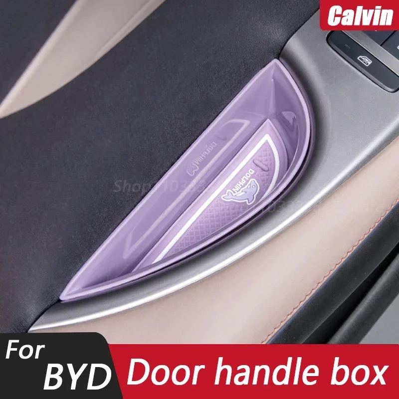 Car Door Handle Storage Box for Byd dolphin Front Rear Door Panel Tray ...
