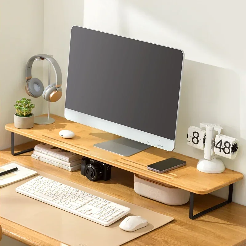 Desktop-Computer-Shelf-Elevated-Desk-Display-Stand-Monitor-Screen-Riser ...