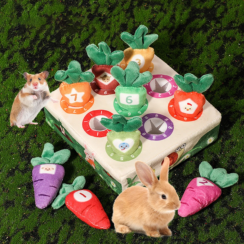 Rabbit-Foraging-Interactive-Toys-Small-Pet-Snuffle-Mat-Plush-Puzzle ...