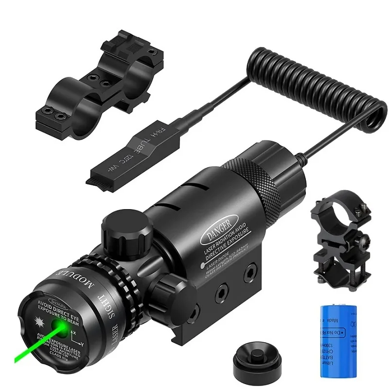 Tactical-Hunting-Green-Dot-Laser-Sight-with-Mount-Adapter-Remote-Switch ...