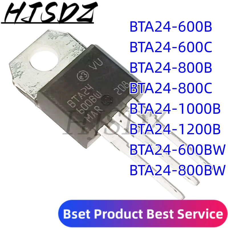 5PCS-Nuevo-Original-Triacs-BTA24-BTA24-600B-25-Amp-600-Voltios-a-220 ...