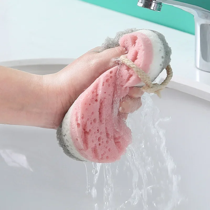 Soft-Bath-Sponge-Body-Scrub-Bast-Wisp-Massage-Brush-Body-Washcloth-Skin ...