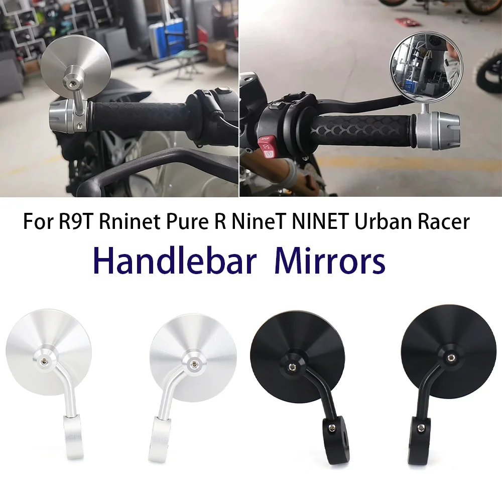 Rninet-Motorcycle-Handle-Bar-Rearview-Side-Mirrors-Bar-End-Mirror-For ...