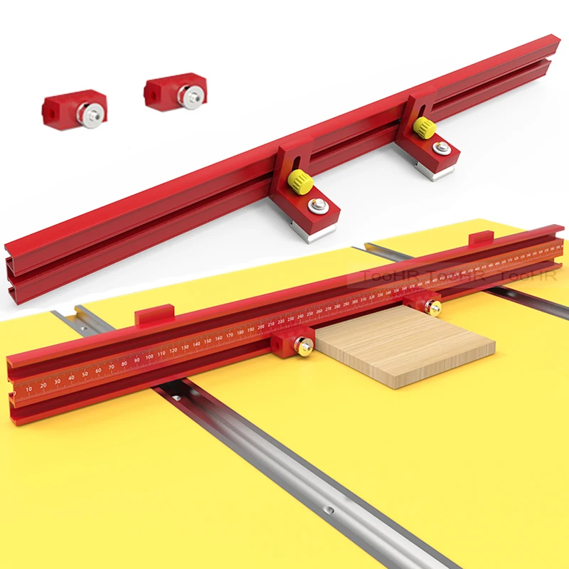 Aluminium-Profile-Fence-With-2-pcStopper-2pc-Fence-Connector-Saw-Table ...