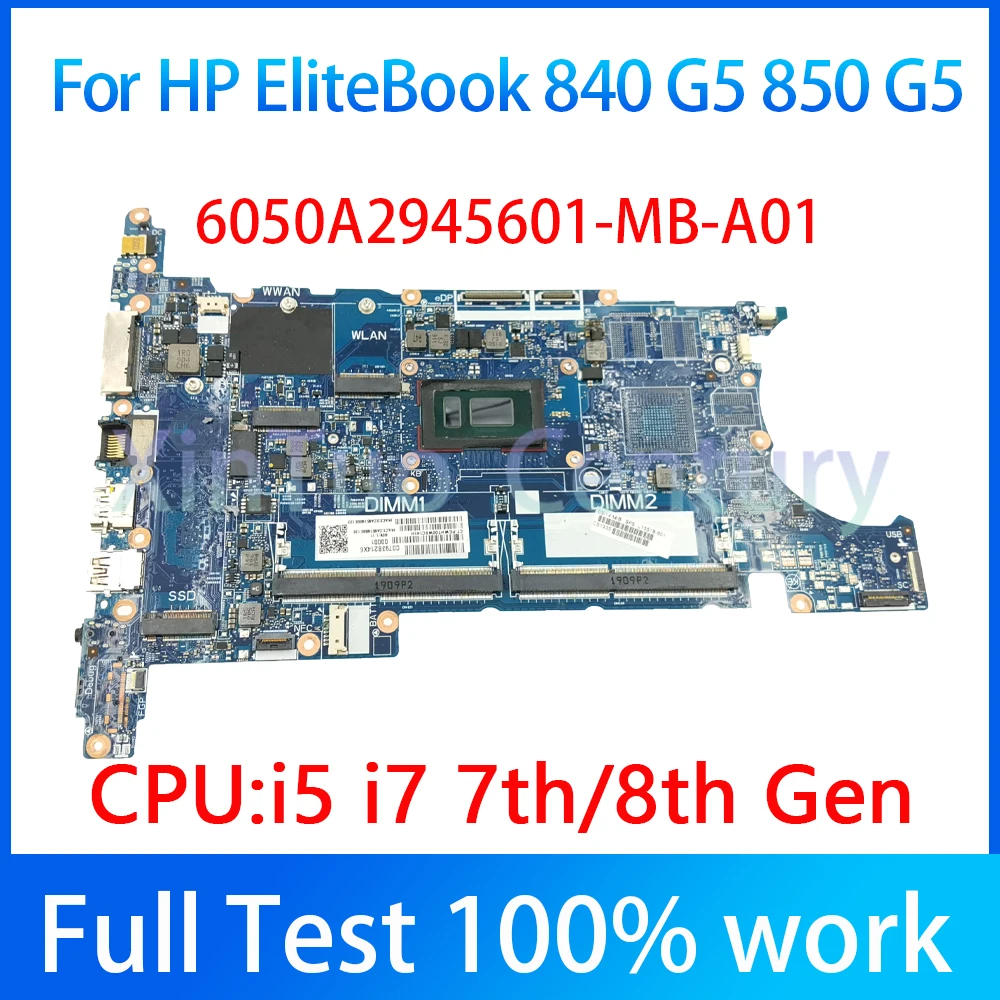 6050A2945601-MB-A01 For HP EliteBook 840 G5 850 G5 Laptop Motherboard ...