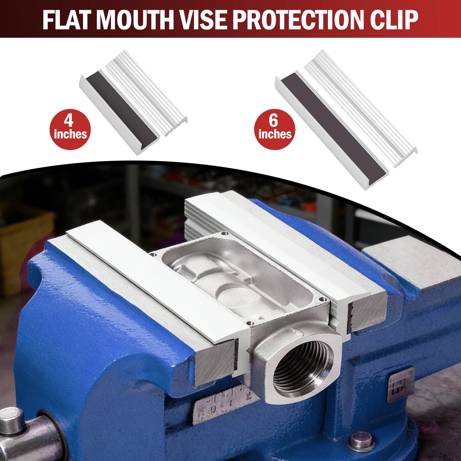 1 pair 4/6 Inch Magnetic Soft Pad Jaw Aluminum alloy For Metal Vise ...