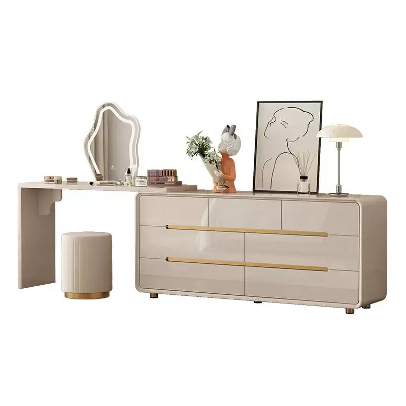 Cream-wind-dresser-bedroom-chest-integrated-simple-modern-retractable ...