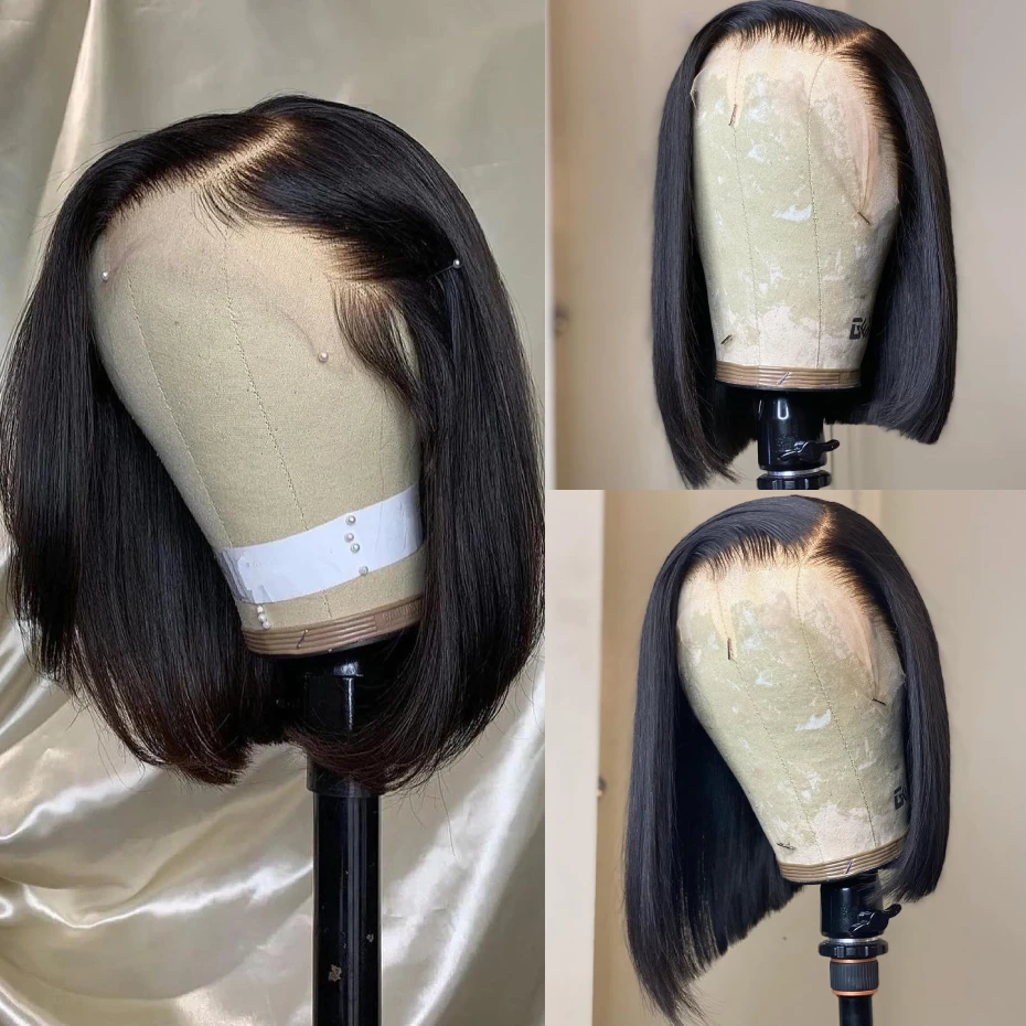 Bob 13x4 Full Lace Frontal Wig Straight Short Bob Wig Raw Vietnamese ...