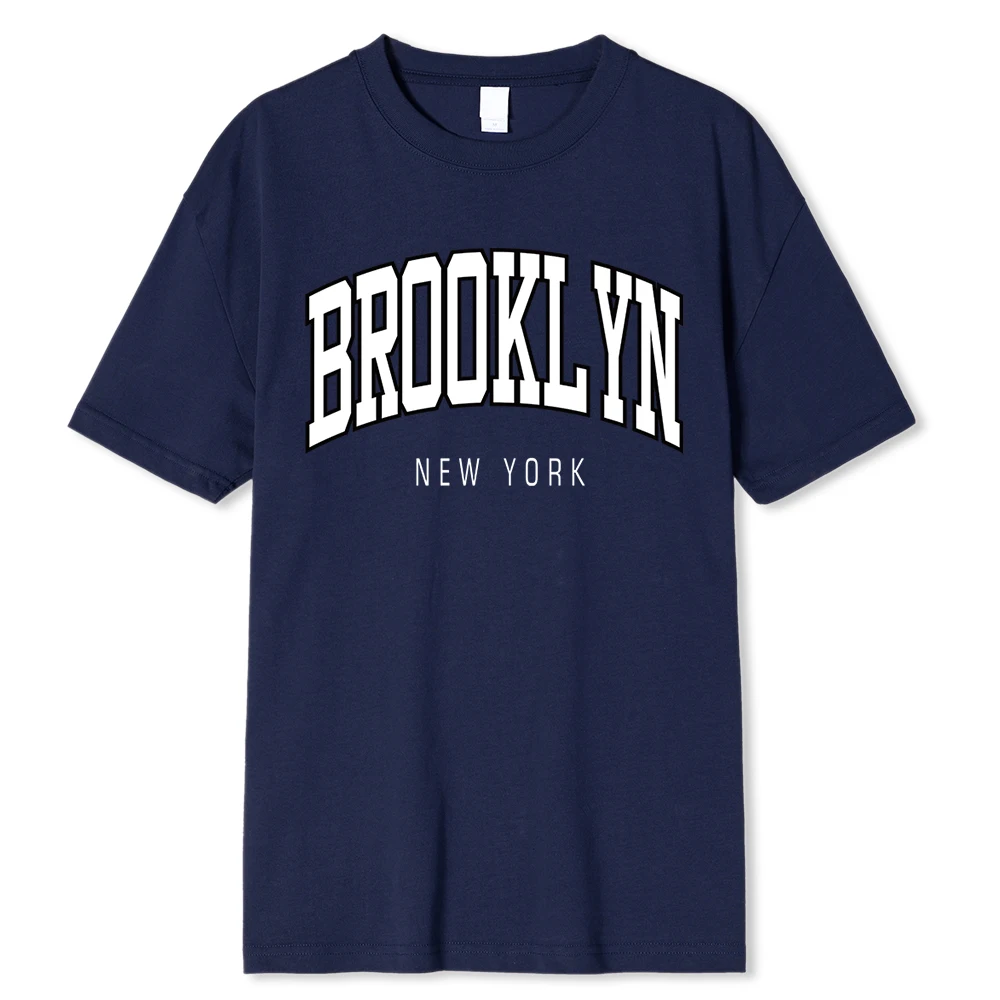 Brooklyn-New-York-Printing-Male-T-Shirts-Summer-100-Cotton-Sweat-T ...