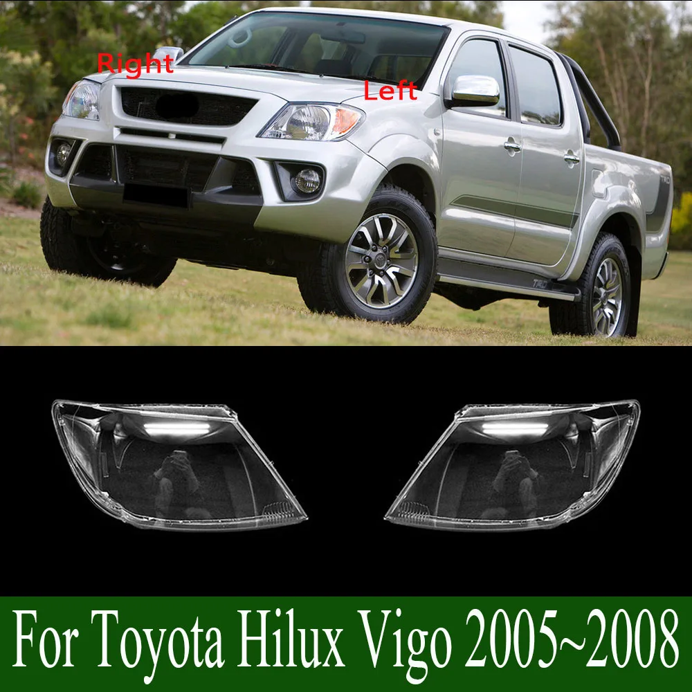 For-Toyota-Hilux-Vigo-2005-2008-Transparent-Headlamp-Lamp-Shade ...
