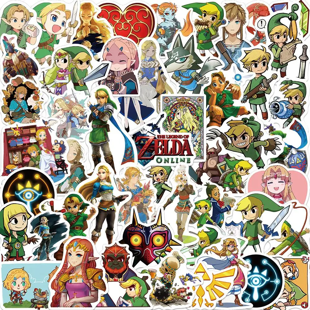 50PCS-Zelda-Game-Sticker-DIY-Graffiti-Motorcycle-Luggage-Guitar-Laptop ...