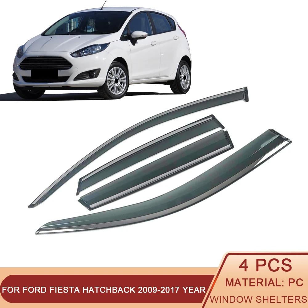For-FORD-Fiesta-Hatchback-2009-2017-Car-Window-Sun-Rain-Shade-Visors ...