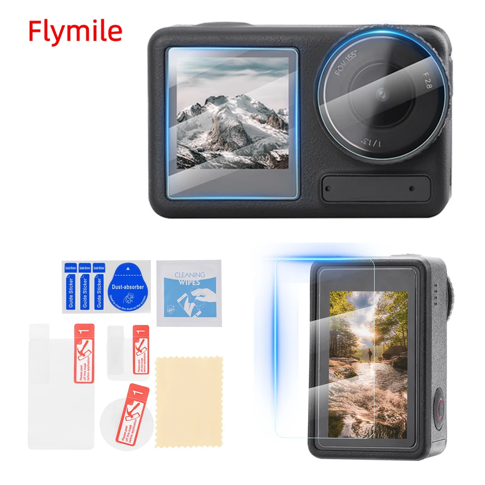 Flymile-AR-Anti-Glare-Protection-Film-Set-For-DJI-Osmo-Action-4-Camera ...