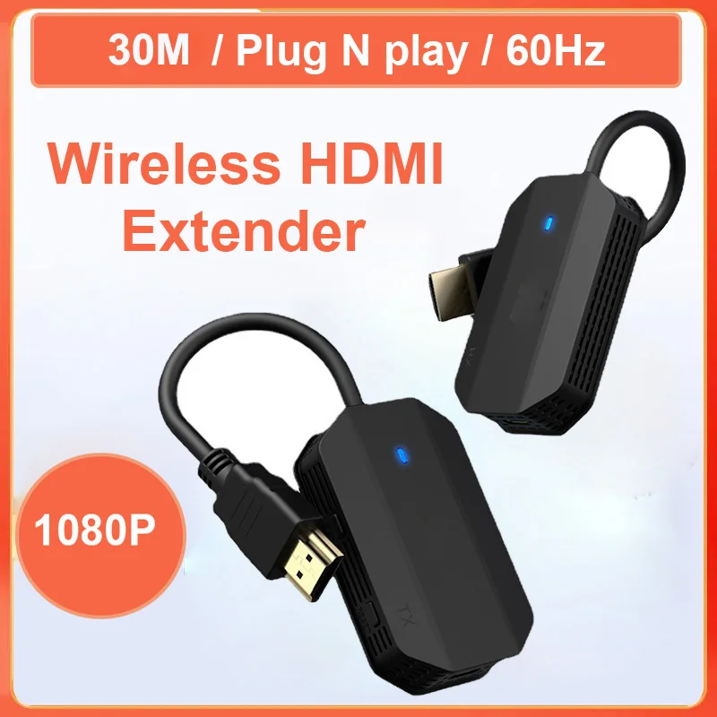 Wireless HDMI Transmitter Receiver 1080P Display Dongle Extender AV ...