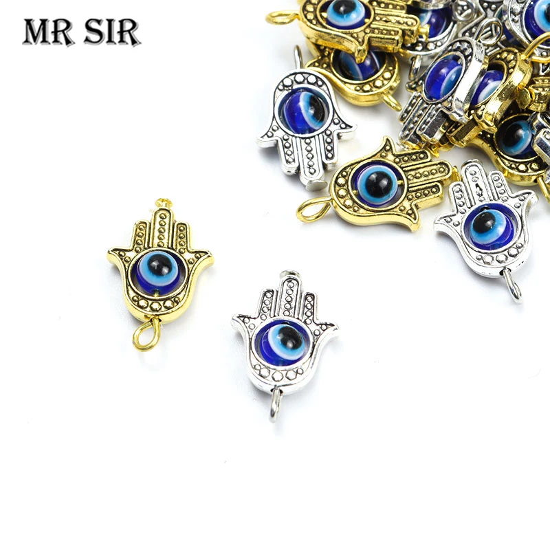 10pcs-Hamsa-Hand-Blue-Turkish-Evil-Eye-Charms-Amulet-Devil-Nazar-Eye ...